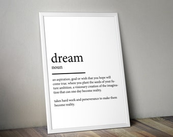 Dream definition | Etsy