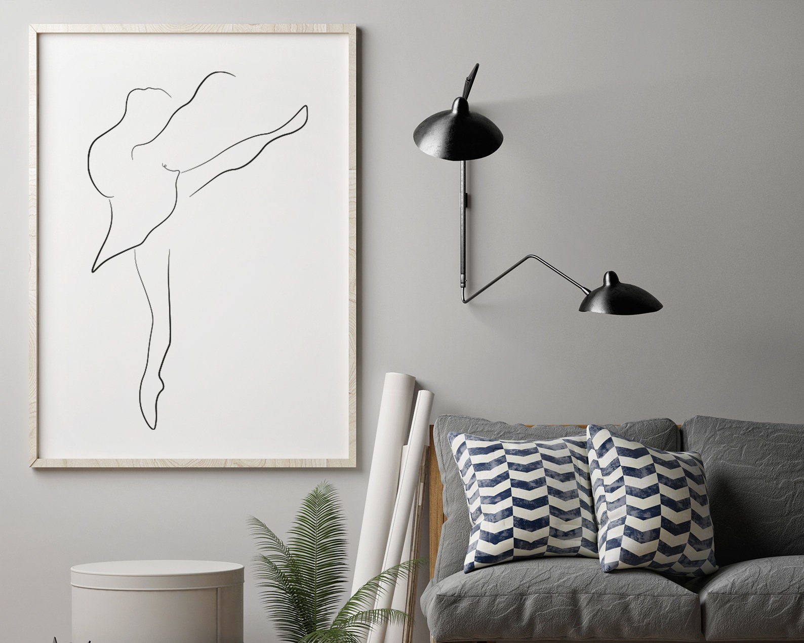 Ballerina Line Art Poster Dancing Line Art Line Art Poster - Etsy
