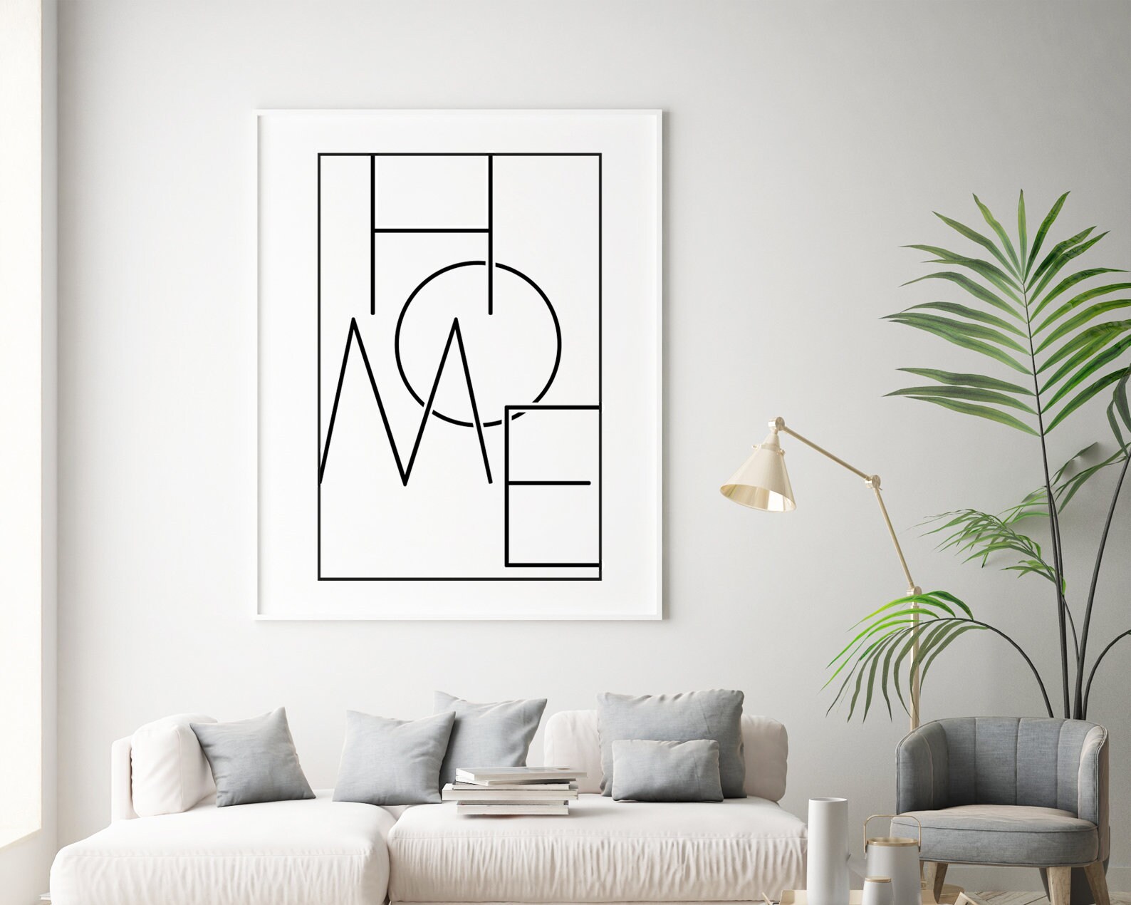 Home Quote Print Home Typography Print Black and White Home | Etsy