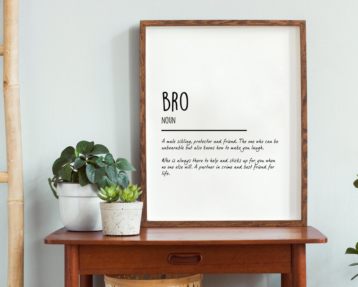 Brother Definition Poster Gift for Brother Gift for Bro - Etsy
