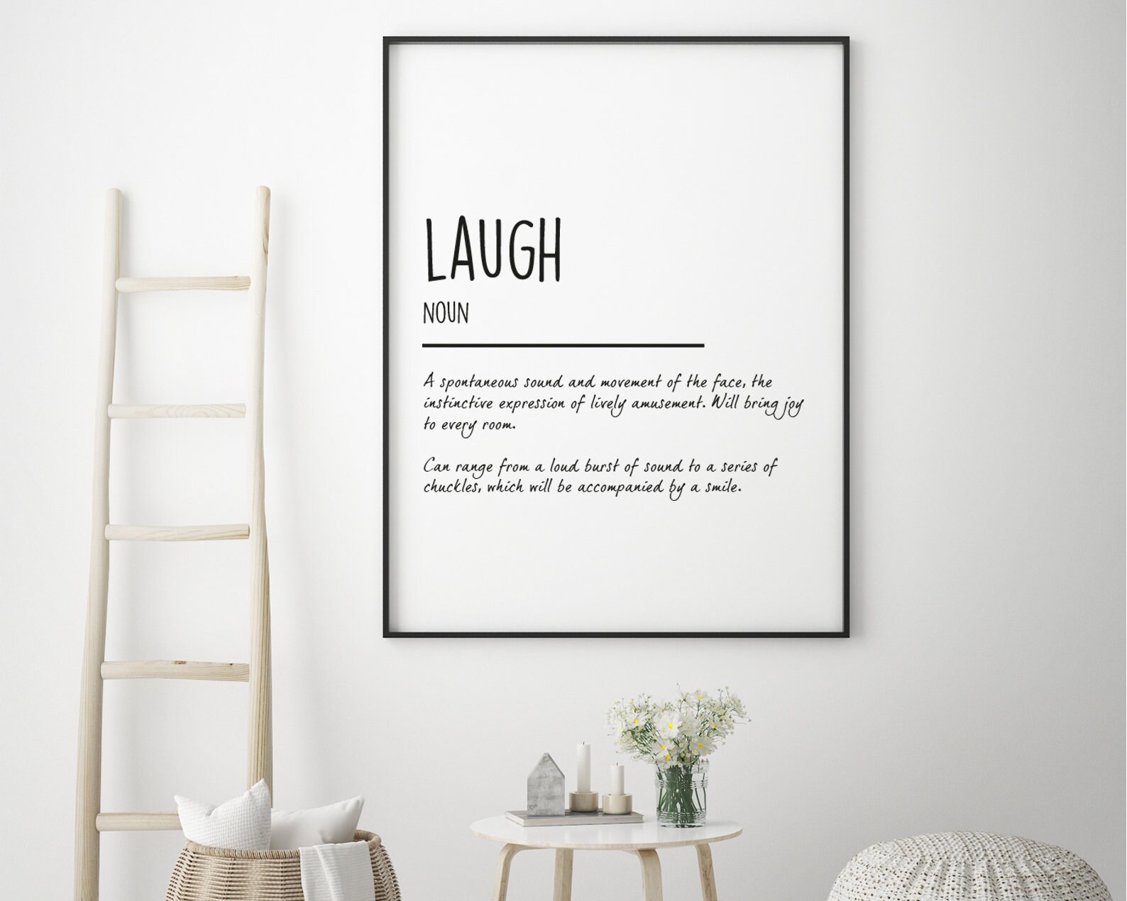Laugh Definition Poster Laugh Definition Print Home Decor | Etsy