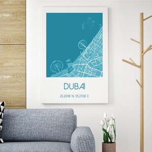 Blue City Map Minimalist Poster, Blue City Poster, London Minimalist ...
