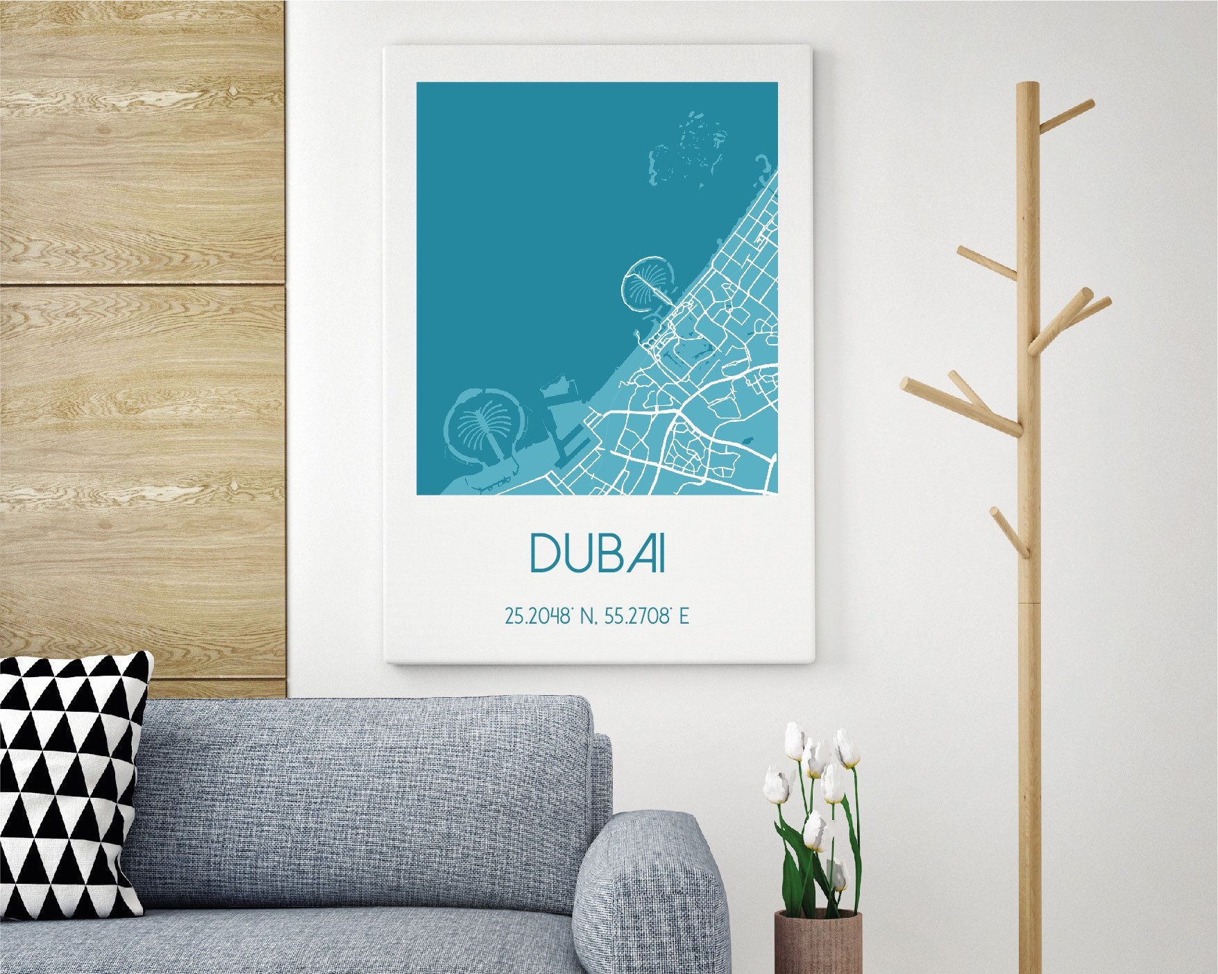 Blue City Map Minimalist Poster Blue City Poster London - Etsy