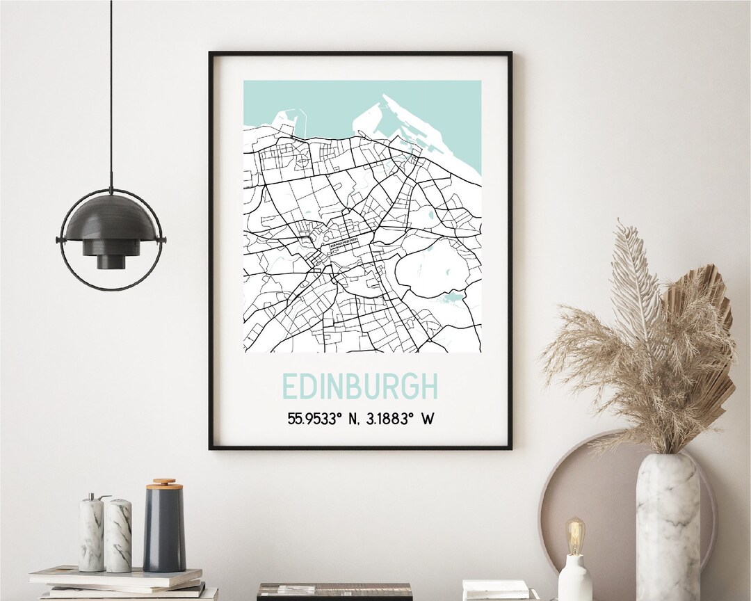 Turquoise City Map Minimalist Poster Turquoise City Poster - Etsy