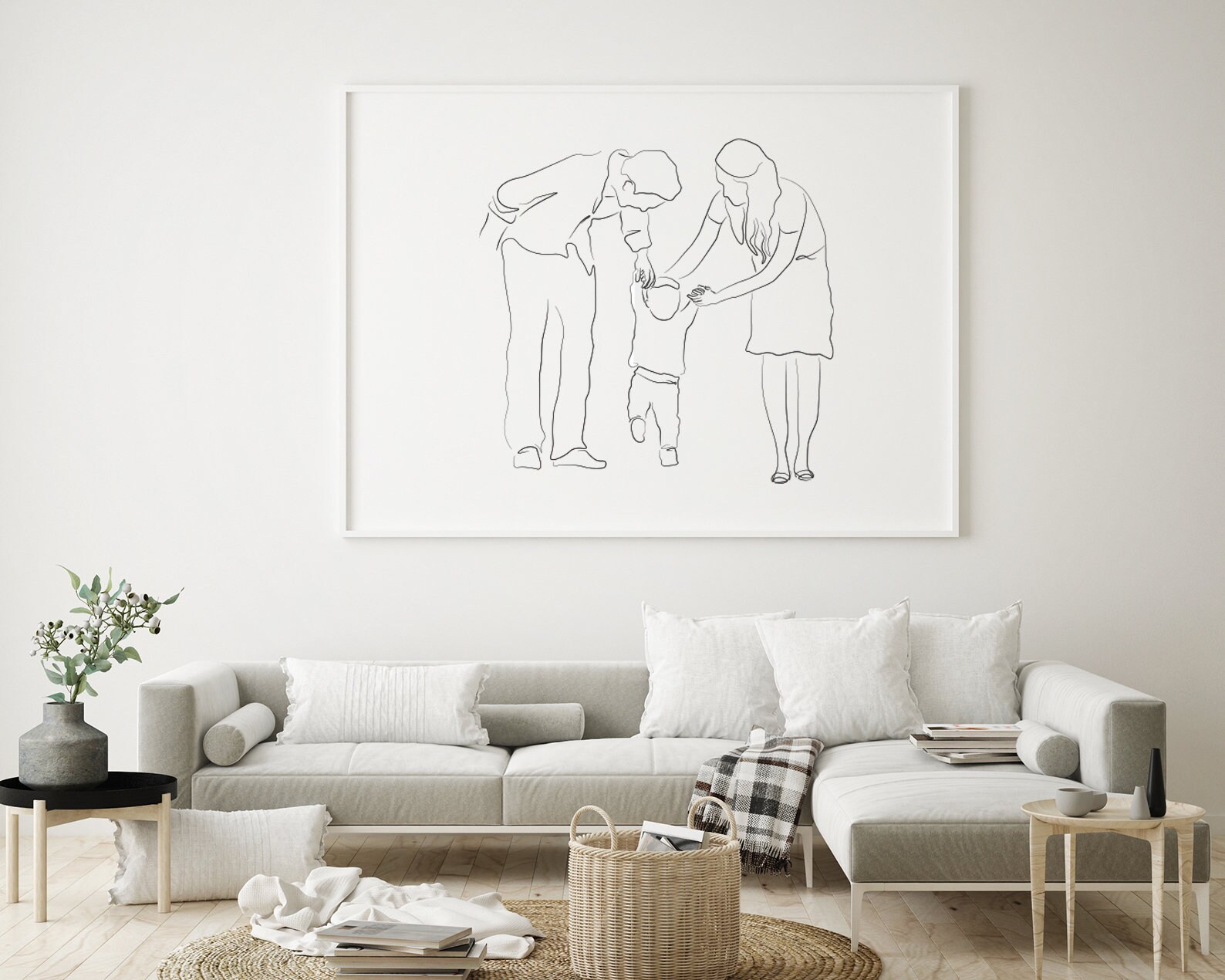 Family Portrait Line Art Poster Family Line Art Line Art - Etsy