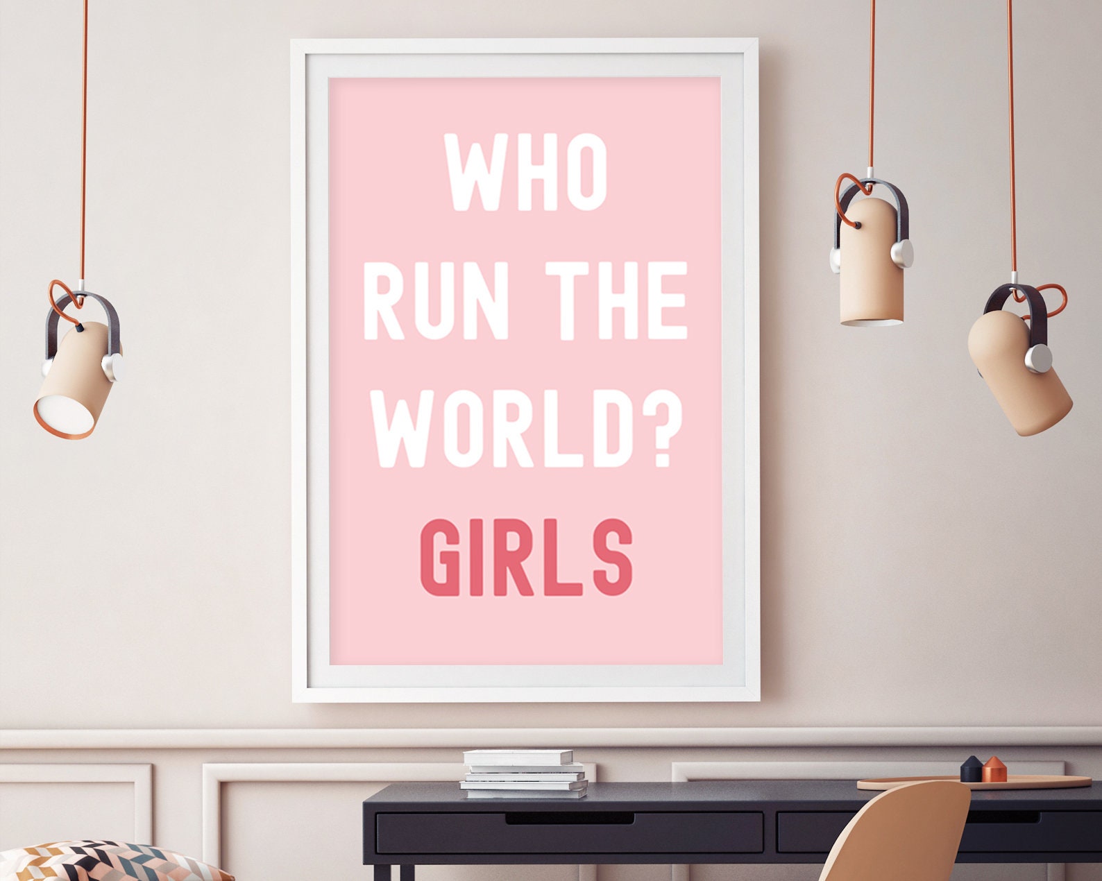 Who Run the World Girls Quote Print Run the World Typography - Etsy