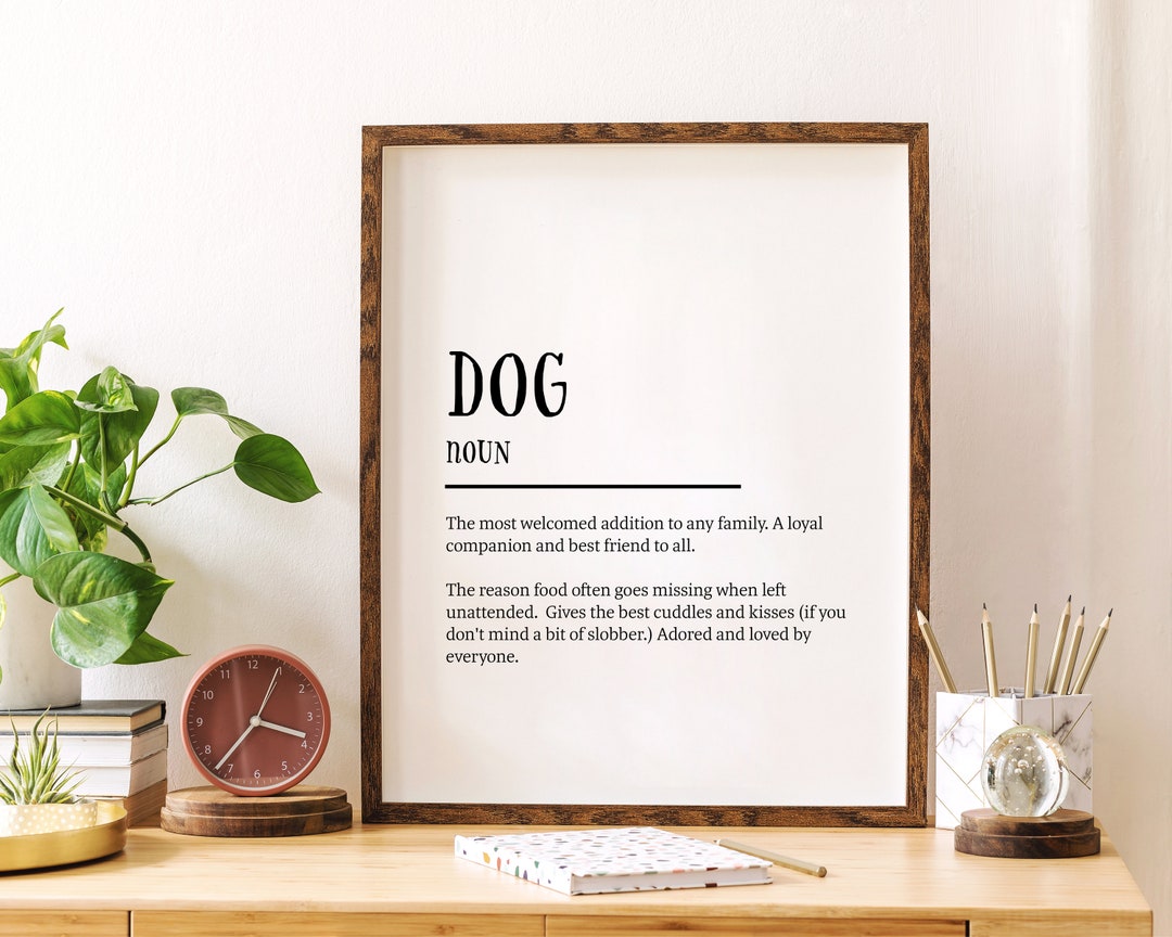 Dog Definition Poster Gift for Dog Owner Definition Poster - Etsy