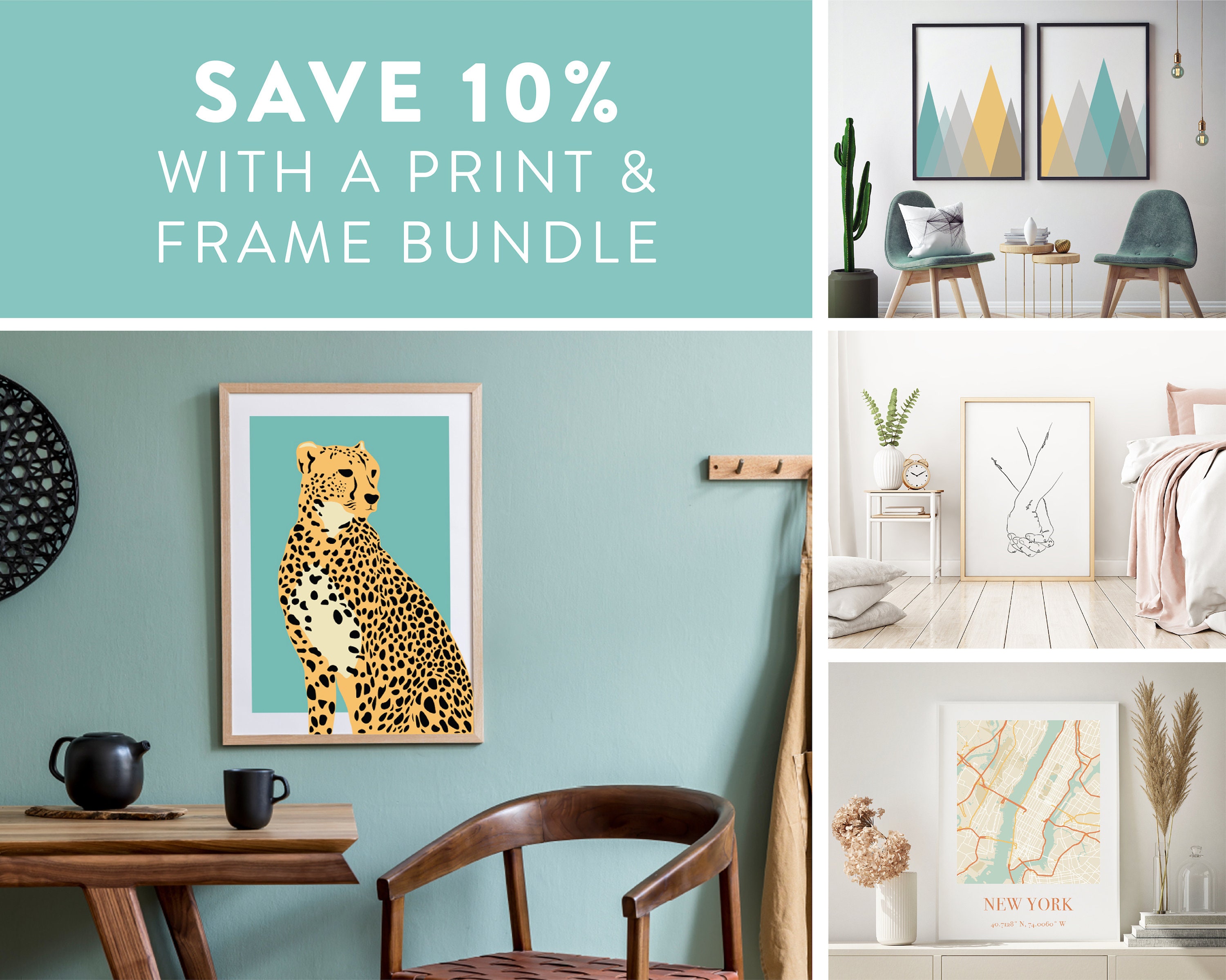 Cheetah Illustration Print Cheetah Print Cheetah - Etsy