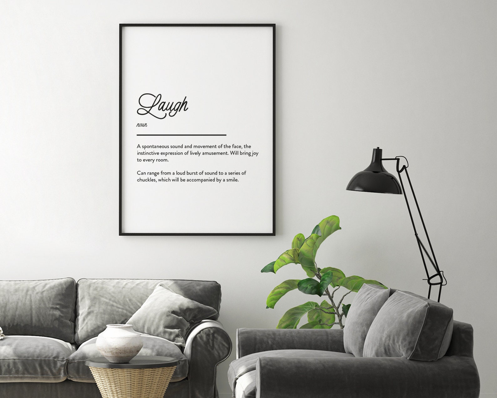 Laugh Definition Poster, Laugh Definition Print, Home Decor, Definition ...