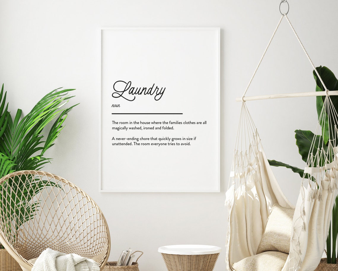 Laundry Definition Poster Laundry Definition Print Home - Etsy