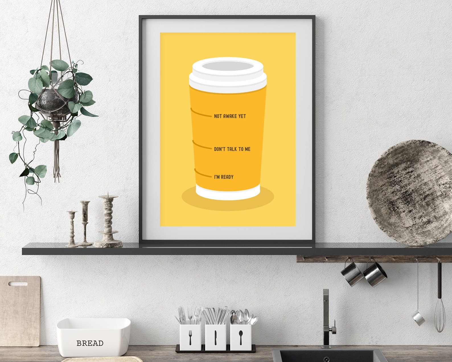 The Stages of Coffee Print Coffee Typography Print Print - Etsy