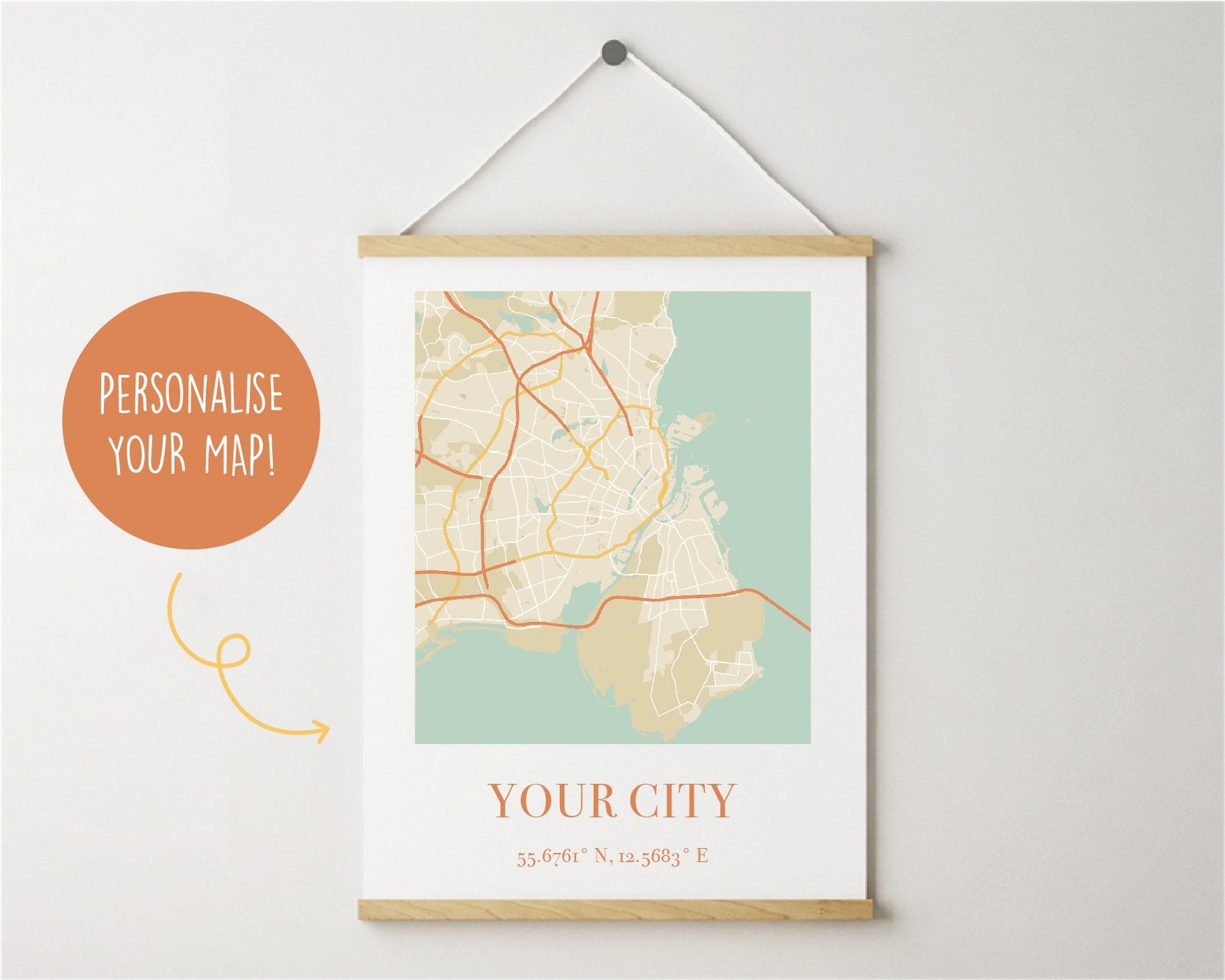 Vintage City Map Minimalist Poster Vintage City Poster | Etsy UK