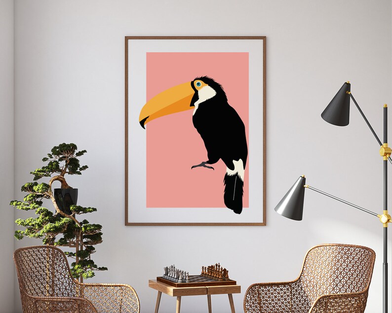 Toucan Illustration Print Toucan Print Bird Illustration | Etsy