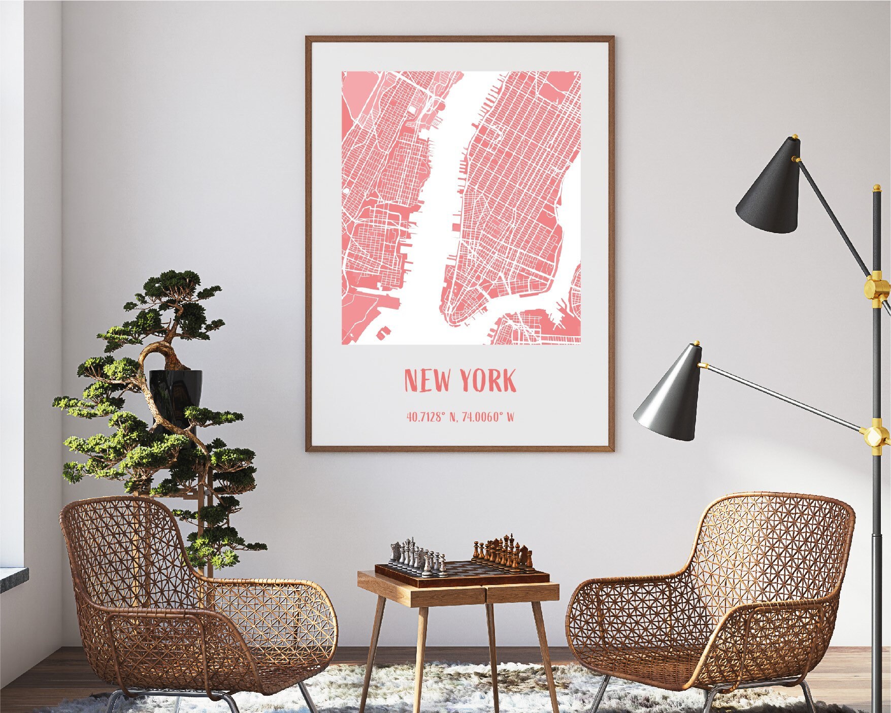 Pink City Map Minimalist Poster Pink City Poster London - Etsy
