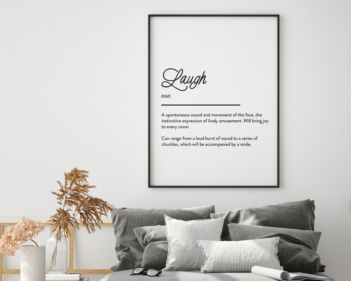Laugh Definition Poster Laugh Definition Print Home Decor | Etsy