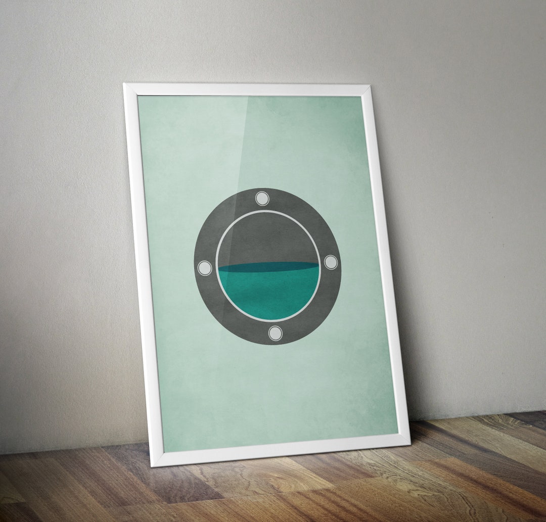 Port Hole Minimalist Poster, Port Hole Poster, Ocean Minimalist Print ...