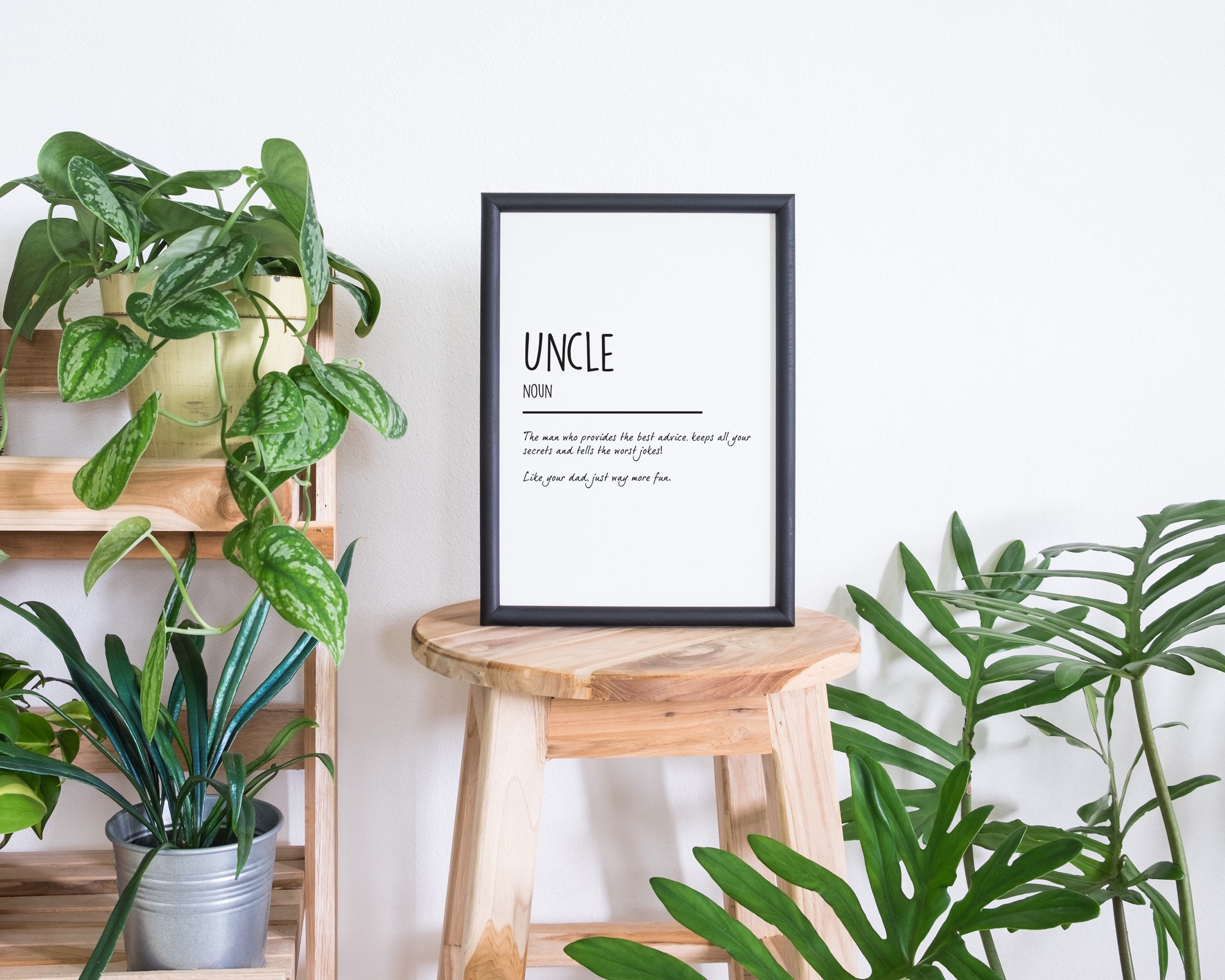 Uncle Definition Poster Gift for Uncle Definition Print | Etsy