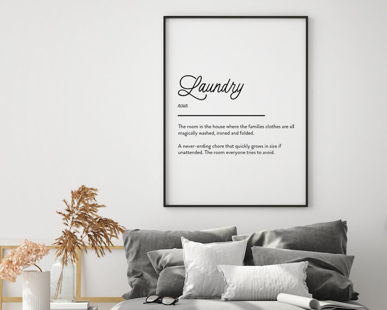Laundry Definition Poster Laundry Definition Print Home - Etsy