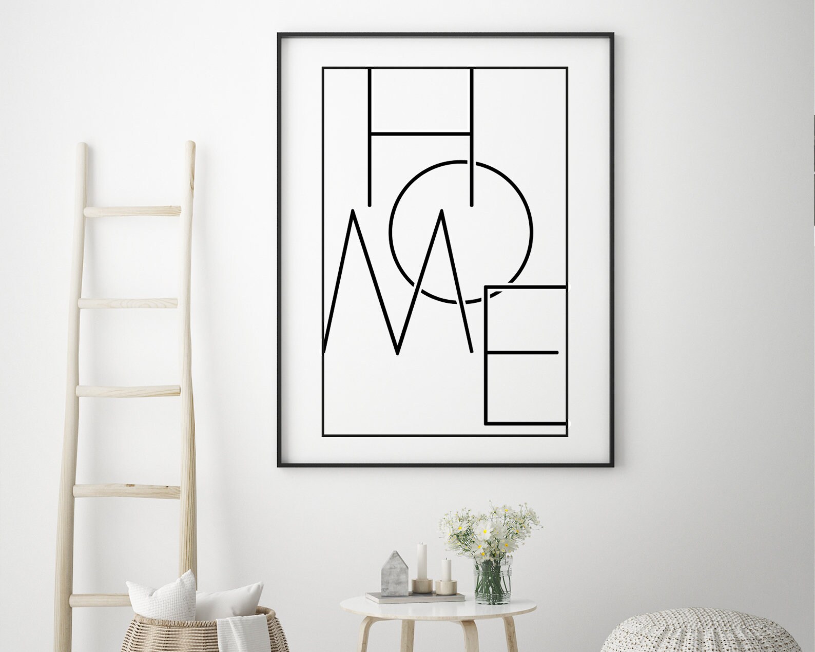 Home Quote Print Home Typography Print Black and White Home | Etsy