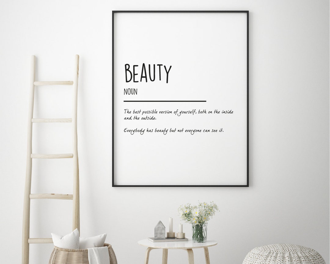 Beauty Definition Poster, Beauty Definition Print, Home Decor ...