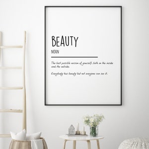 Beauty Definition Poster, Beauty Definition Print, Home Decor ...