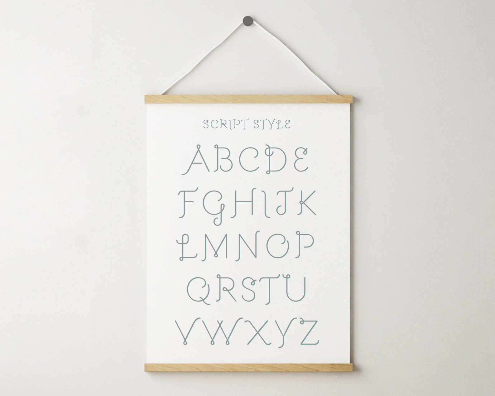 Grey Initial Nursery Print Nursery Letter Print Initial Wall | Etsy