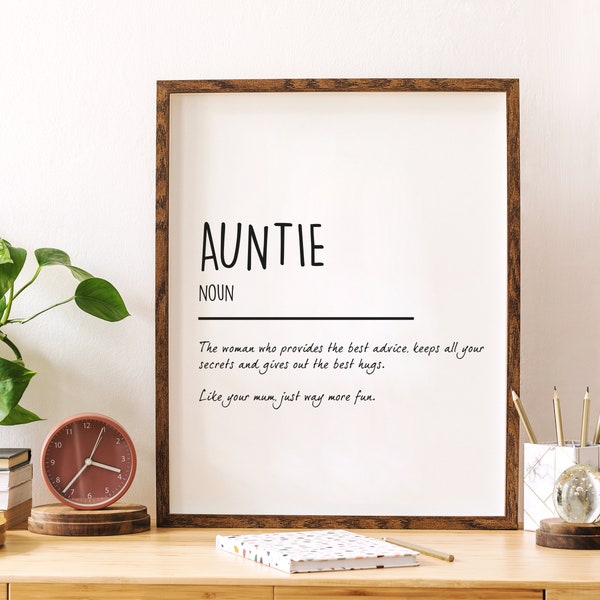 Definición de tía póster - Etsy España