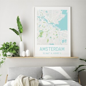 Natural City Map Minimalist Poster, Natural City Poster, London ...