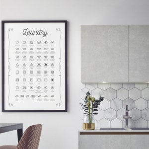 Laundry Chart Print, Laundry Room Print, Laundry Poster, Laundry ...