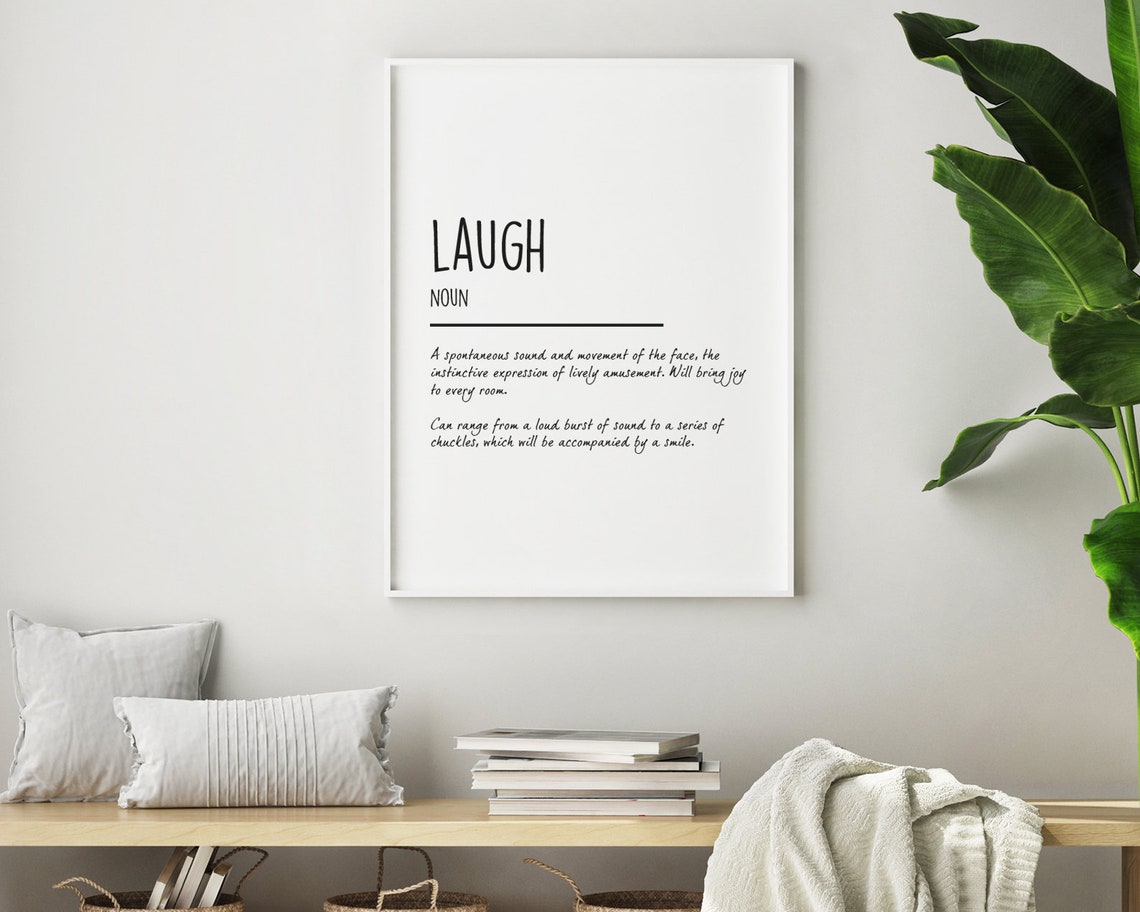 Laugh Definition Poster Laugh Definition Print Home Decor - Etsy