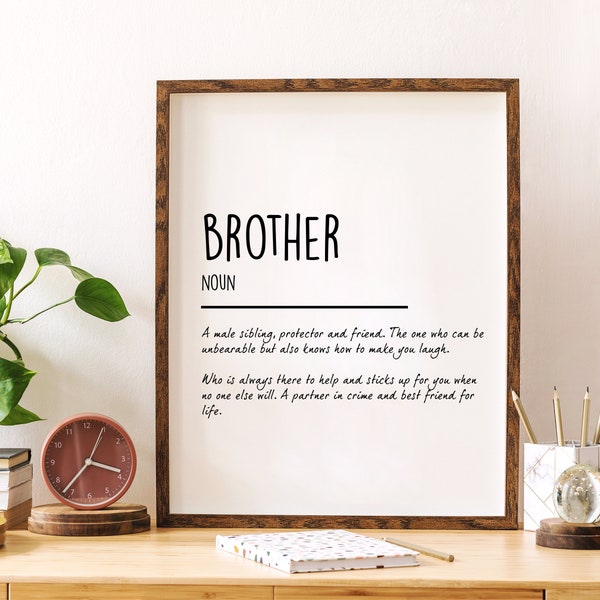 Brother Definition - Etsy