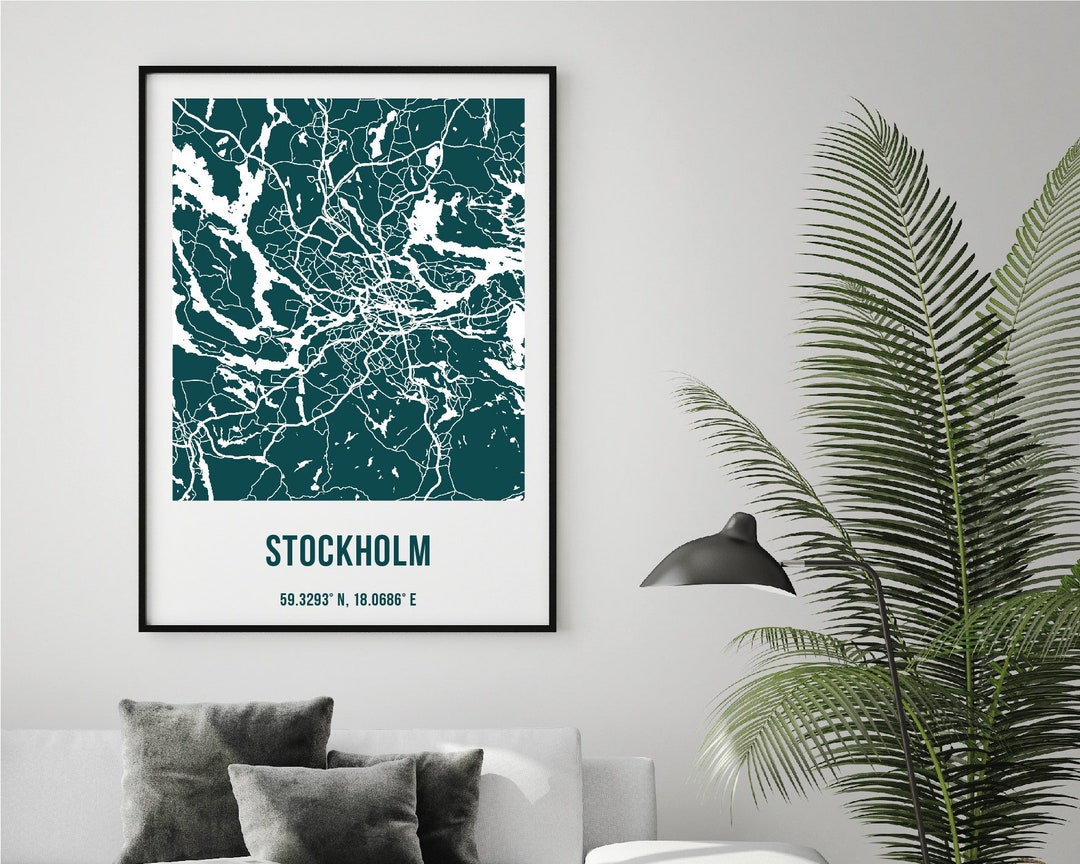 Deep Green City Map Minimalist Poster, Deep Green City Poster, London ...