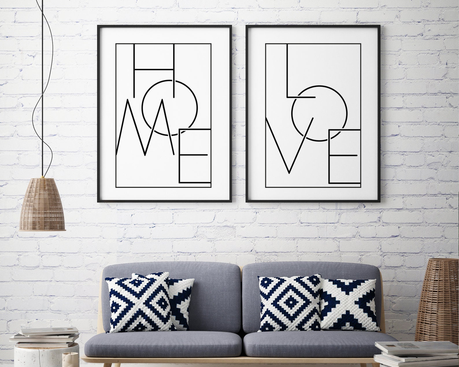 Home Quote Print Home Typography Print Black and White Home | Etsy