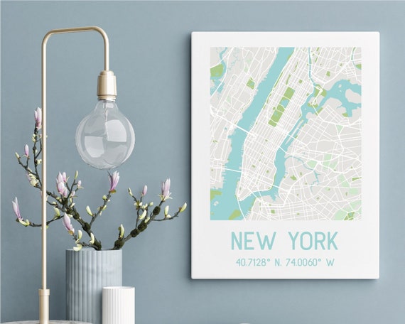 Natural City Map Minimalist Poster Natural City Poster | Etsy