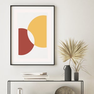 Overlapping Circles Wall Art, Geometric Print, Scandinavian Print ...