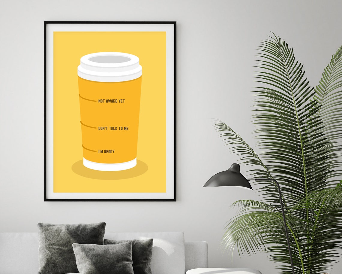 The Stages of Coffee Print Coffee Typography Print Print - Etsy