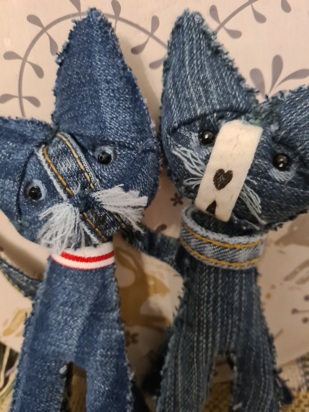 UPCYCLED DENIM CAT Pdf Digital File Tutorial Make a Cute Kitten Home ...