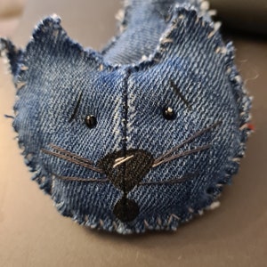 PDF PATTERN KEYRINGS Tree Decorations Upcycled Denim Cats and Dogs Hand ...