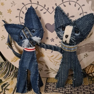 UPCYCLED DENIM CAT Pdf Digital File Tutorial Make a Cute Kitten Home ...
