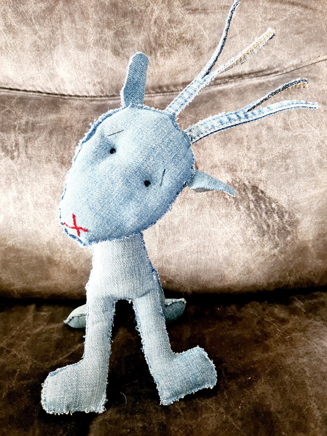 PDF CHRISTMAS REINDEER Pattern Upcycled Denim Christmas Animal Hand Sew ...
