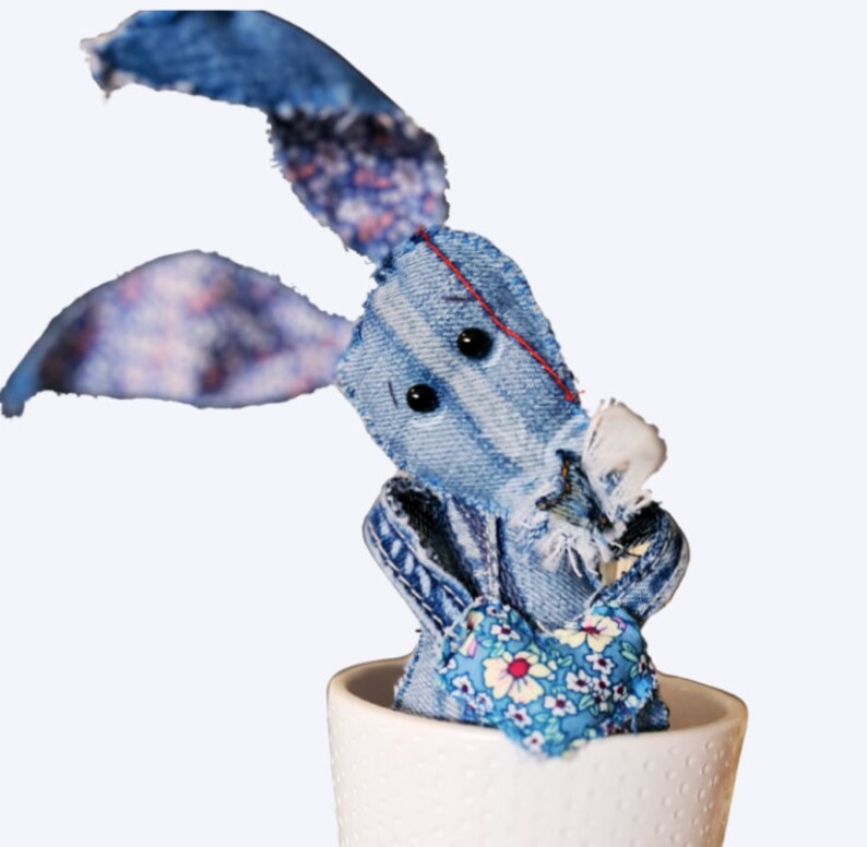 Easter Bunny Rabbit Pdf Pattern for an Heirloom or Memory Gift Upcycled ...