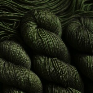 Mighty Pine Hand Dyed Yarn Tonal Green Pine Green - Etsy