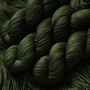 Mighty Pine Hand Dyed Yarn Tonal Green Pine Green - Etsy