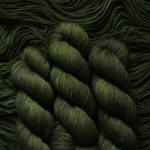Mighty Pine Hand Dyed Yarn Tonal Green Pine Green - Etsy