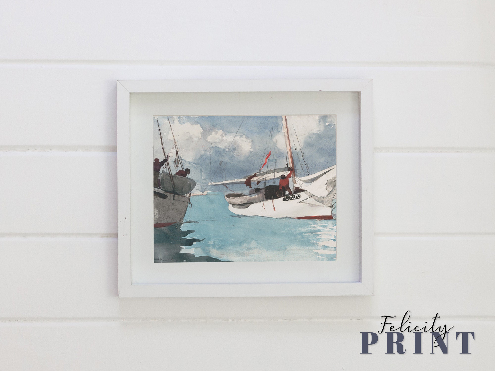 Vintage Nautical Art Sailboat Print FINE ART PRINT - Etsy UK