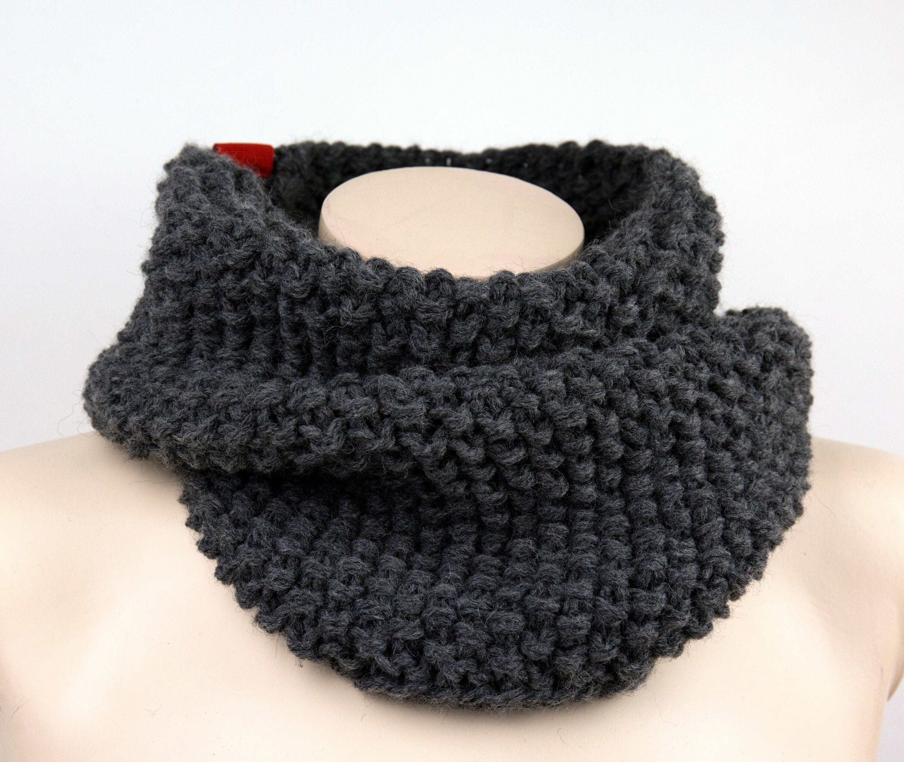 Knit Scarf Wool - Knit Infinity Scarf - Neck Warmer Scarf Handmade ...