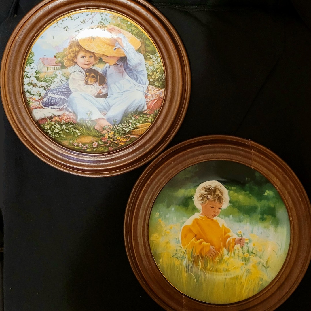 Vintage Framed Plates Vintage Collectible Dish March of Dimes Wall ...