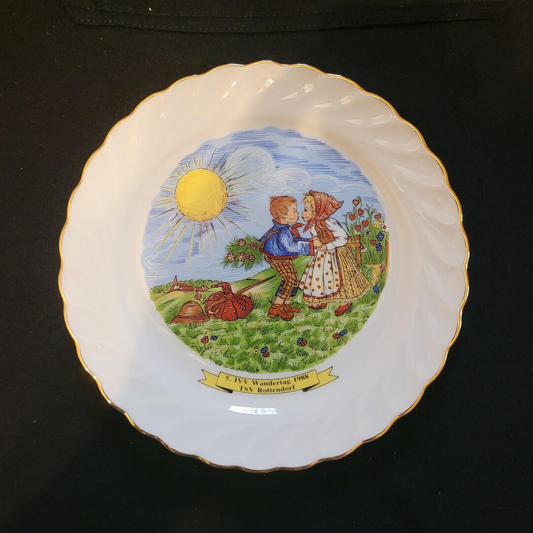 Vintage Decorative Plate German Collectible Plate Artwork Dish 80s ...