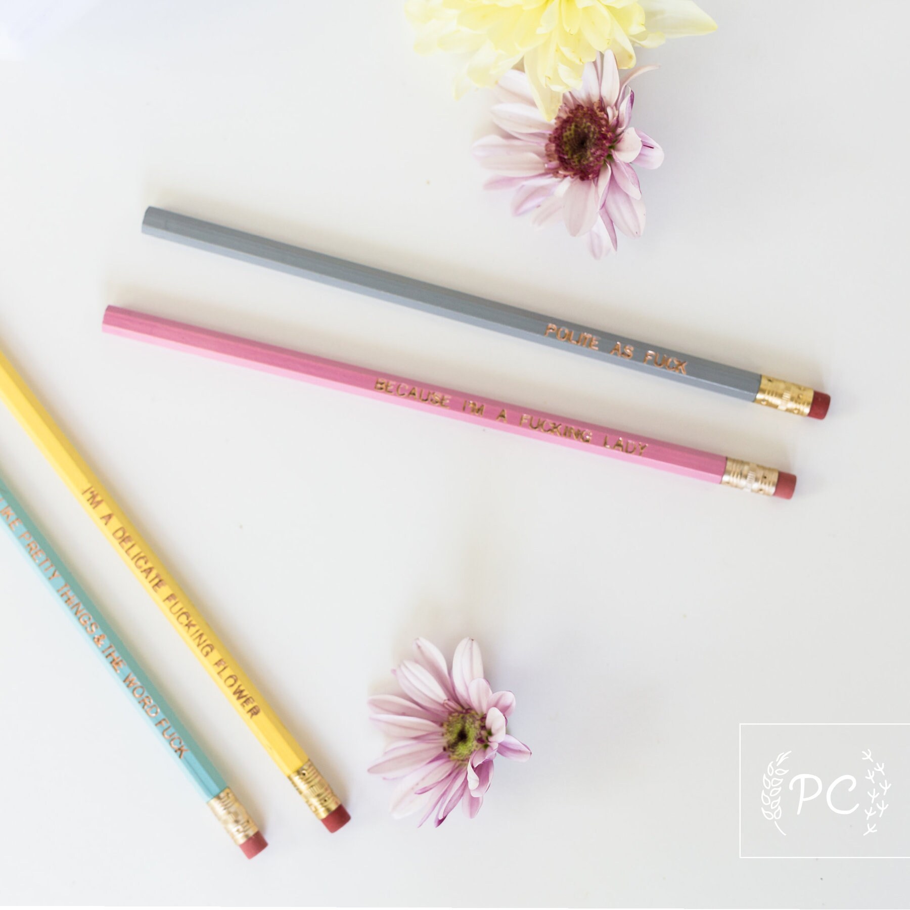 Charming & Cheeky Set 2 PENCILS - Etsy