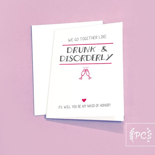 We Go Together Like Drunk and Disorderly - Etsy